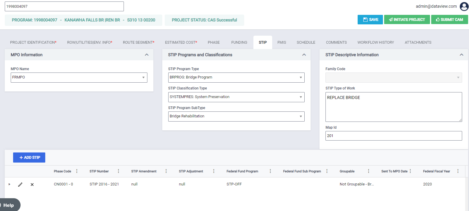 Adding STIP information – WV Hub